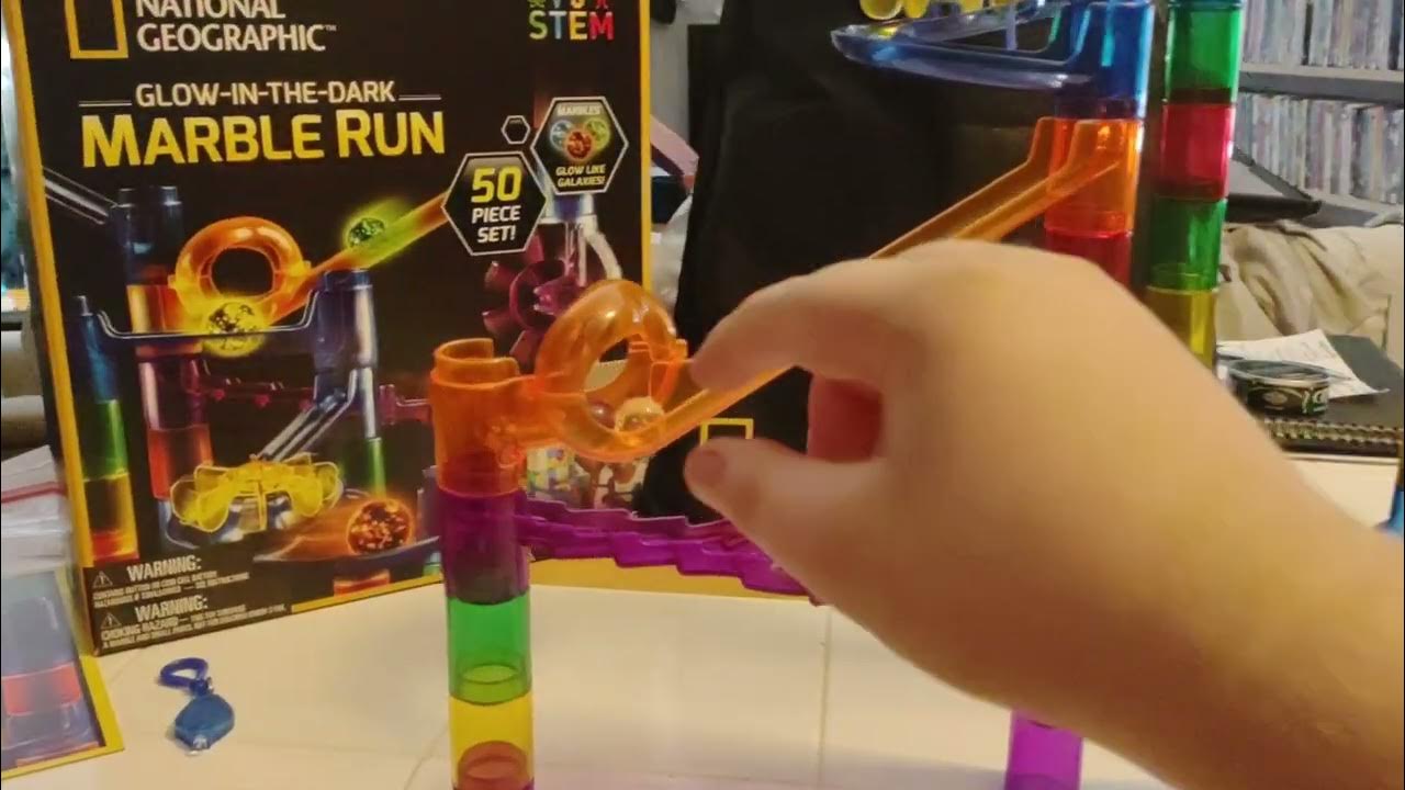 National Geographic Glow-in-the-Dark Marble Run Review - YouTube