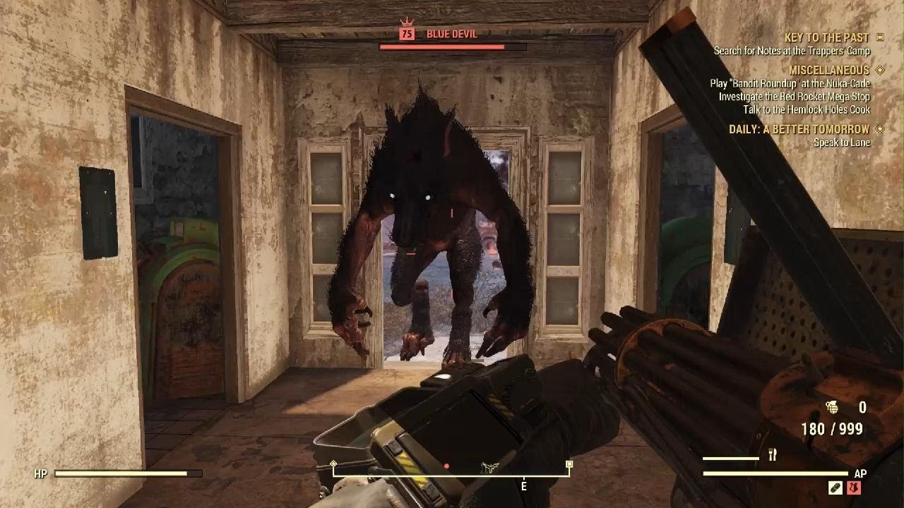 Soloing a Level 75 Blue Devil on Fallout 76 - YouTube