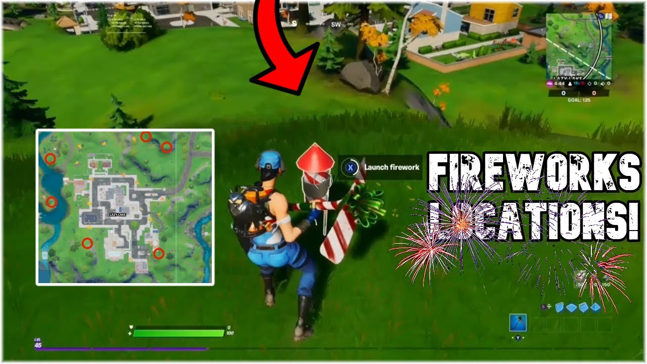 Fortnite Fireworks Locations! - YouTube