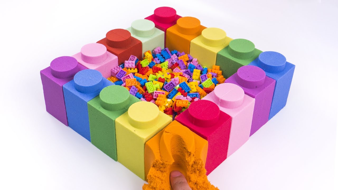 DIY How to Make Kinetic Sand Square Lego Cake Mad Mattr Baby Learn ...