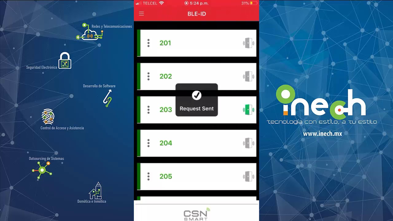 Apertura de puertas mediante la aplicación My BLE ID en el Control de ...