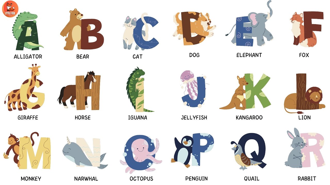 ABC Phonics | Learn Animals Name with Alphabets for toddlers # ...