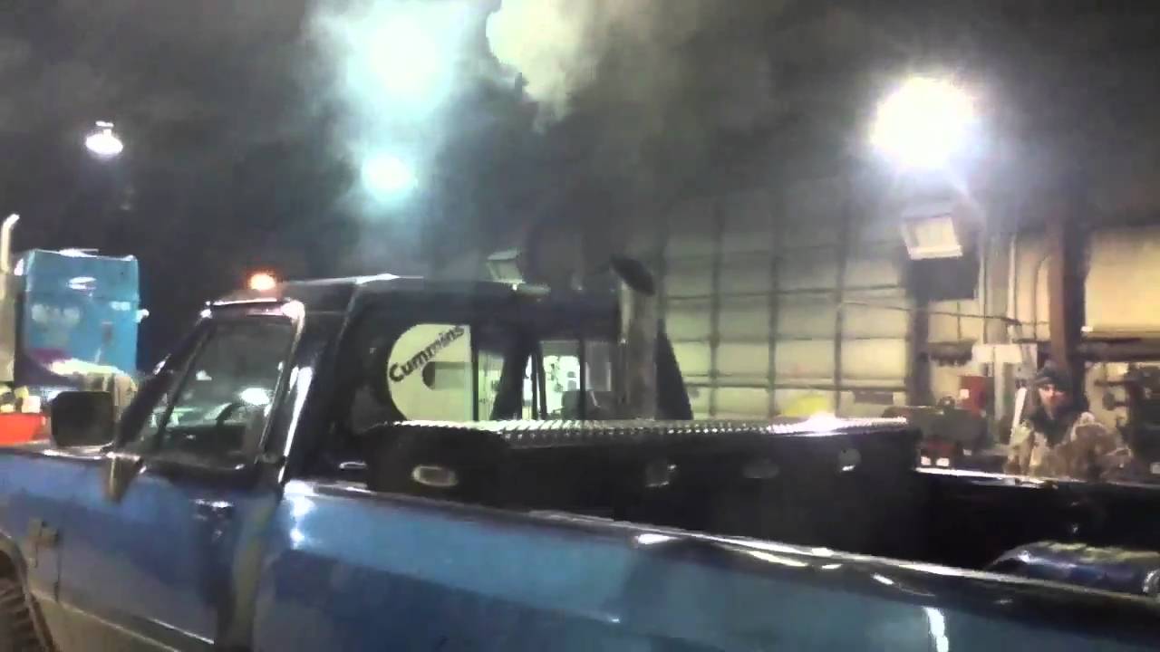 Dodge cummins smoke stack - YouTube