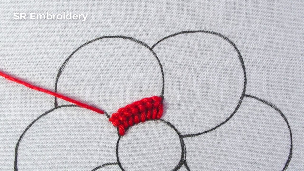 Hand Embroidery Super Unique Decorative Needle Work Flower Design With ...