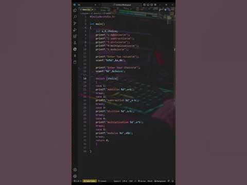 Addition Subtraction Division Multiplication Modulus | C Program Using ...