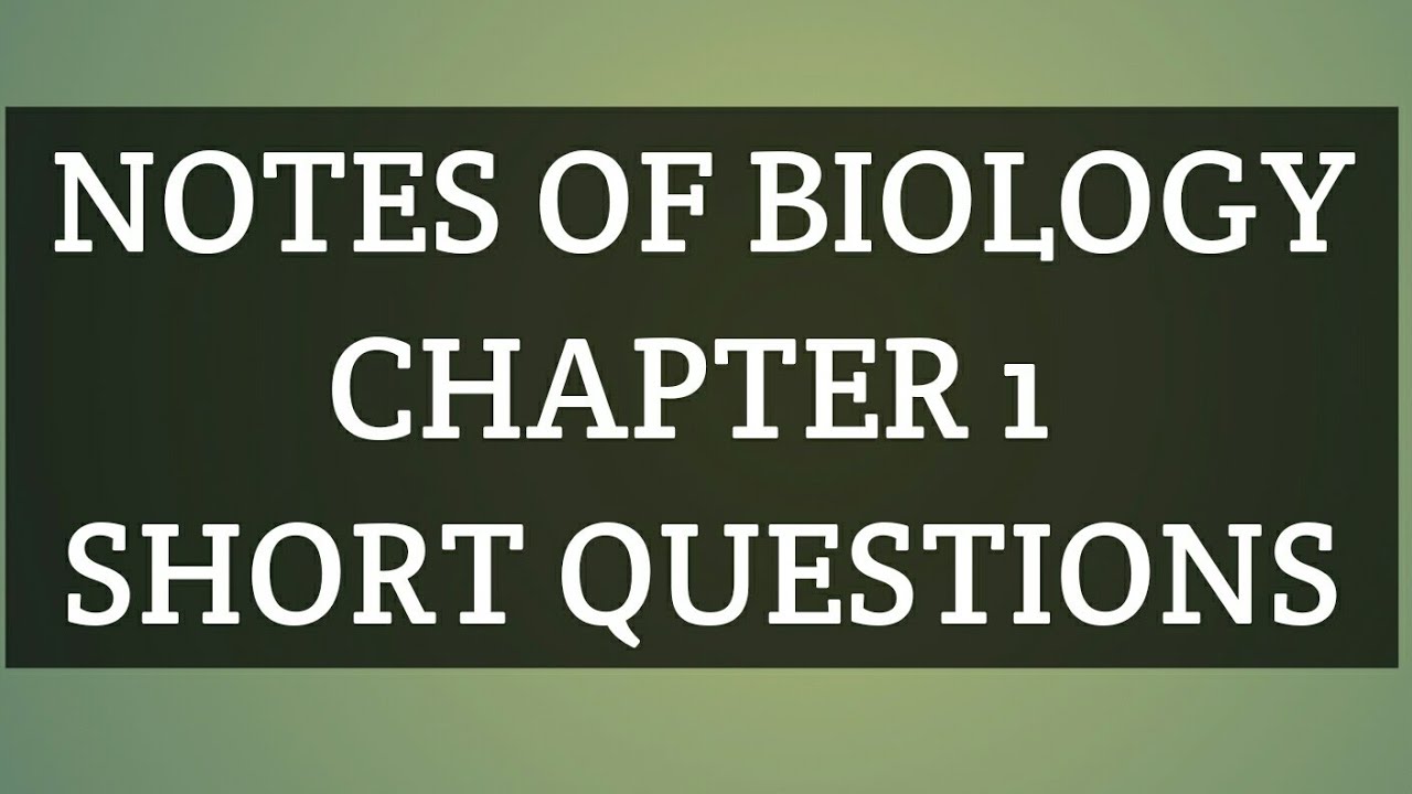 Biology class 9 chapter 1 notes/ chapter wise notes of biology class 9 ...