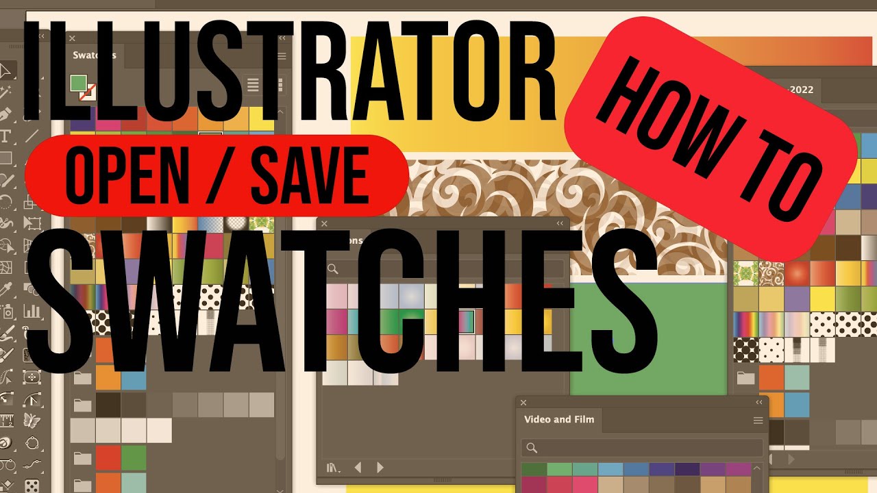 Open Load Save Swatch Libraries In Illustrator How To Tutorial Open Load Save Swatch Libraries In Illustrator How To Tutorial