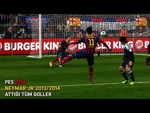 PES 2014 | Neymar Jr. 2013/2014 Sezonunda Atdığı Bütün Qollar ⚽🔥 | 4K 60FPS Gameplay