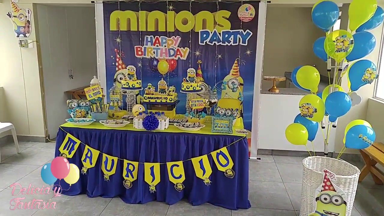 Fiesta infantil temática Minions - YouTube