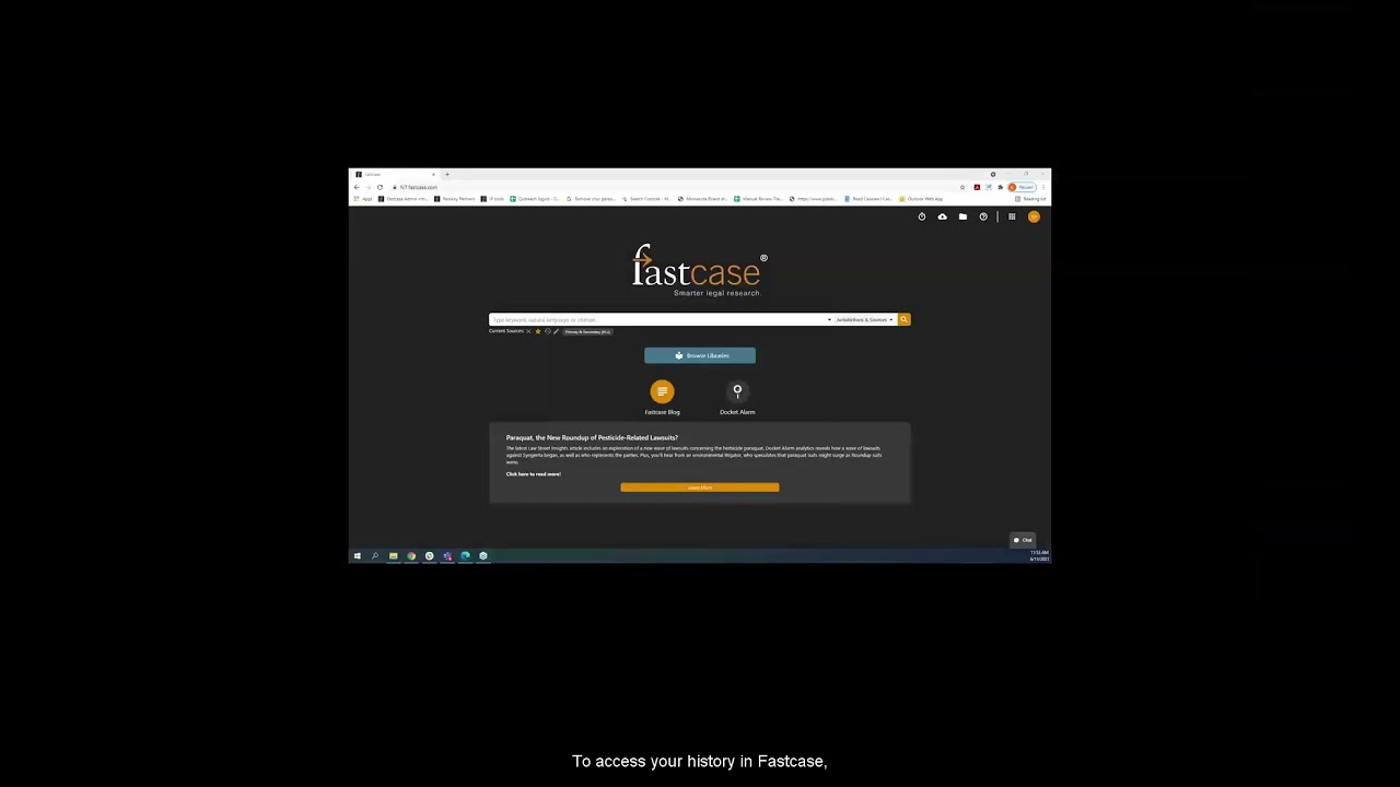 View Search History: Casemaker 4 to Fastcase - YouTube