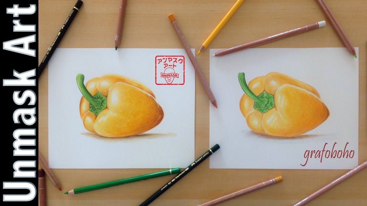 Drawing Bell Peppers With My Wife | Colored Pencil Drawing Time lapse ...