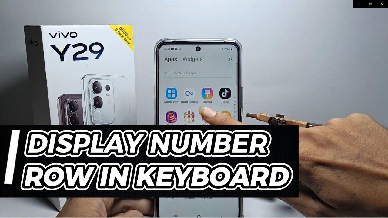 How To Display Number Row In Keyboard On Vivo Y29 - YouTube