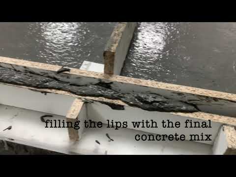 Shuttering & Pouring Concrete Worktop Lips - YouTube