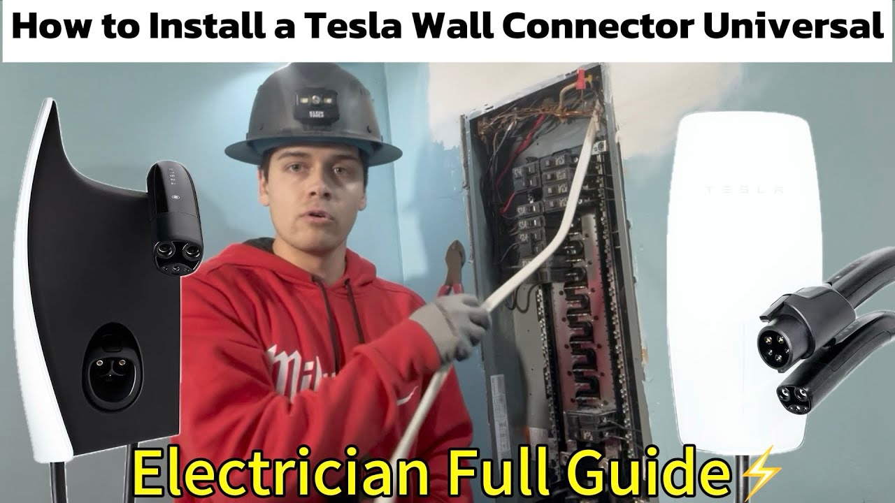 HOW TO INSTALL A TESLA WALL CONNECTOR UNIVERSAL IN LESS THAN 10 MINUTES ...