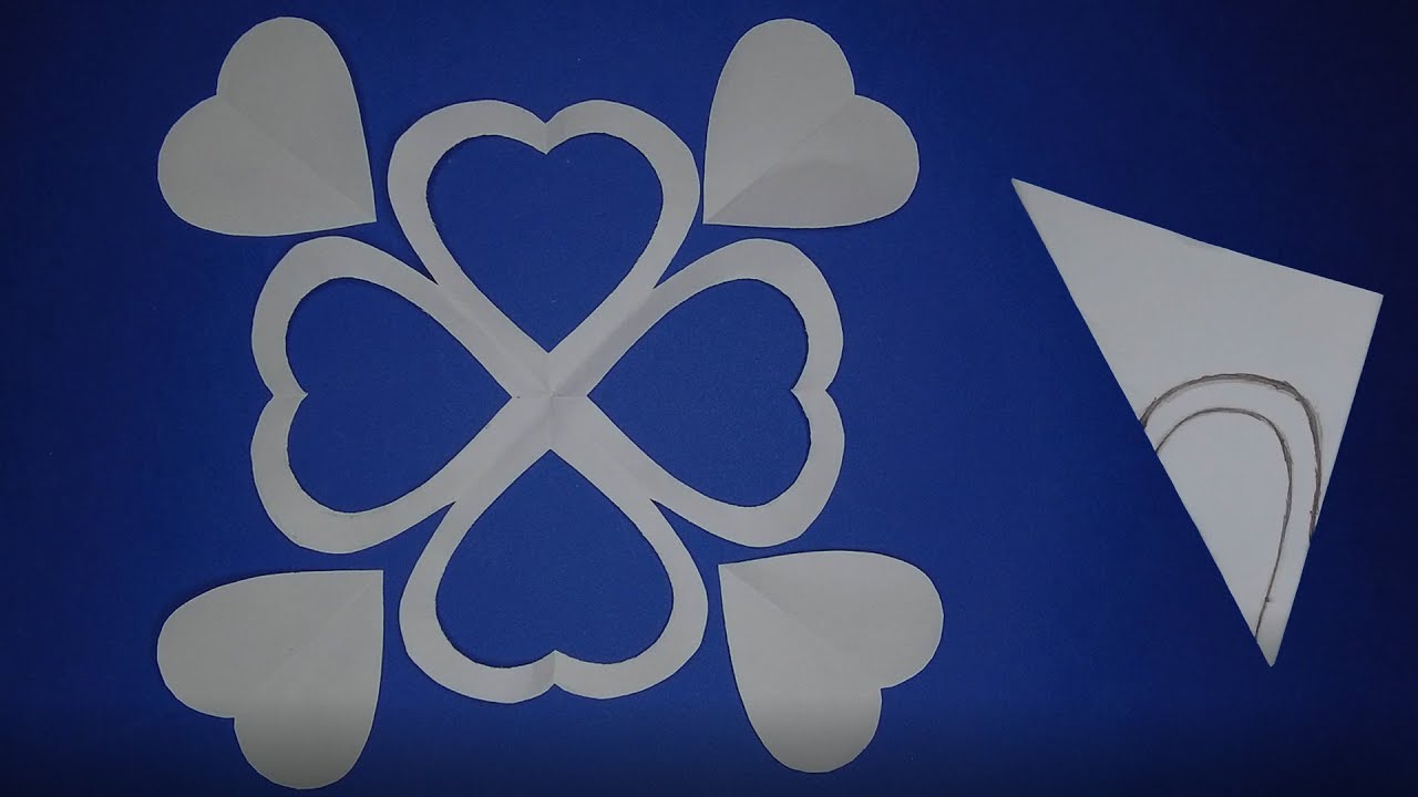 How to Make a paper Heart / Design Paper Snowflakes \ Easily and ...