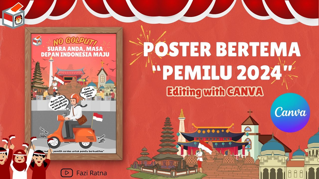 TUTORIAL MEMBUAT POSTER DI CANVA (PEMILU 2024) - YouTube