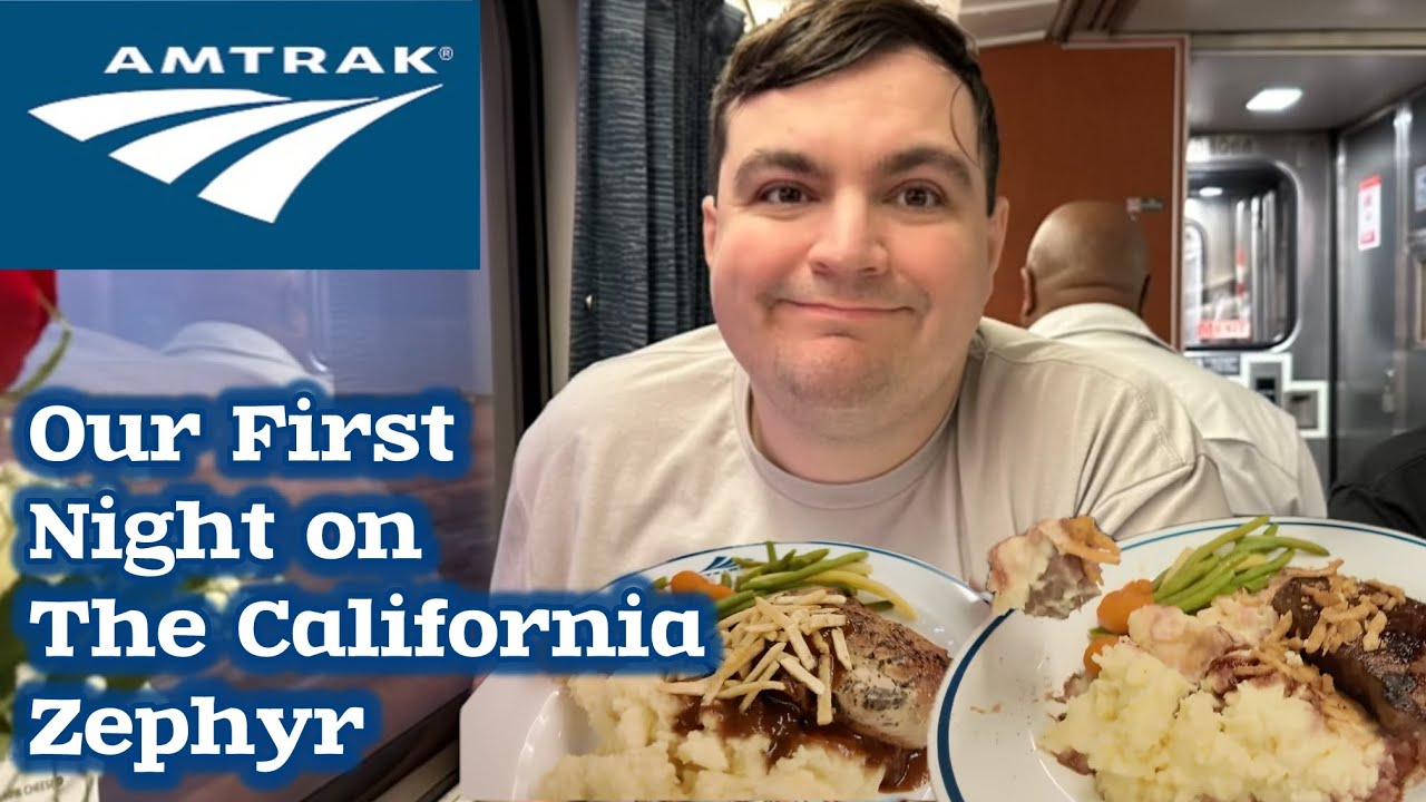 Amtrak The California Zephyr Part 1 | Roomette Tour | Dinner Food ...