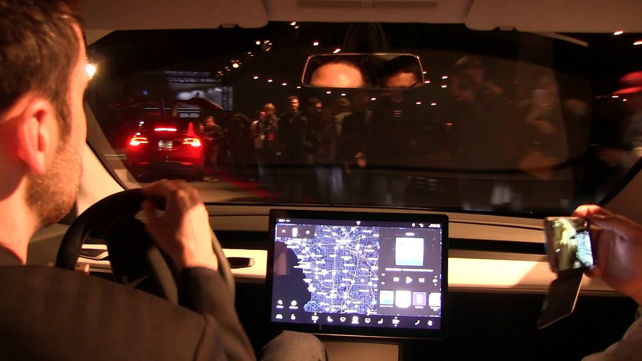 Tesla Model 3 test ride - YouTube