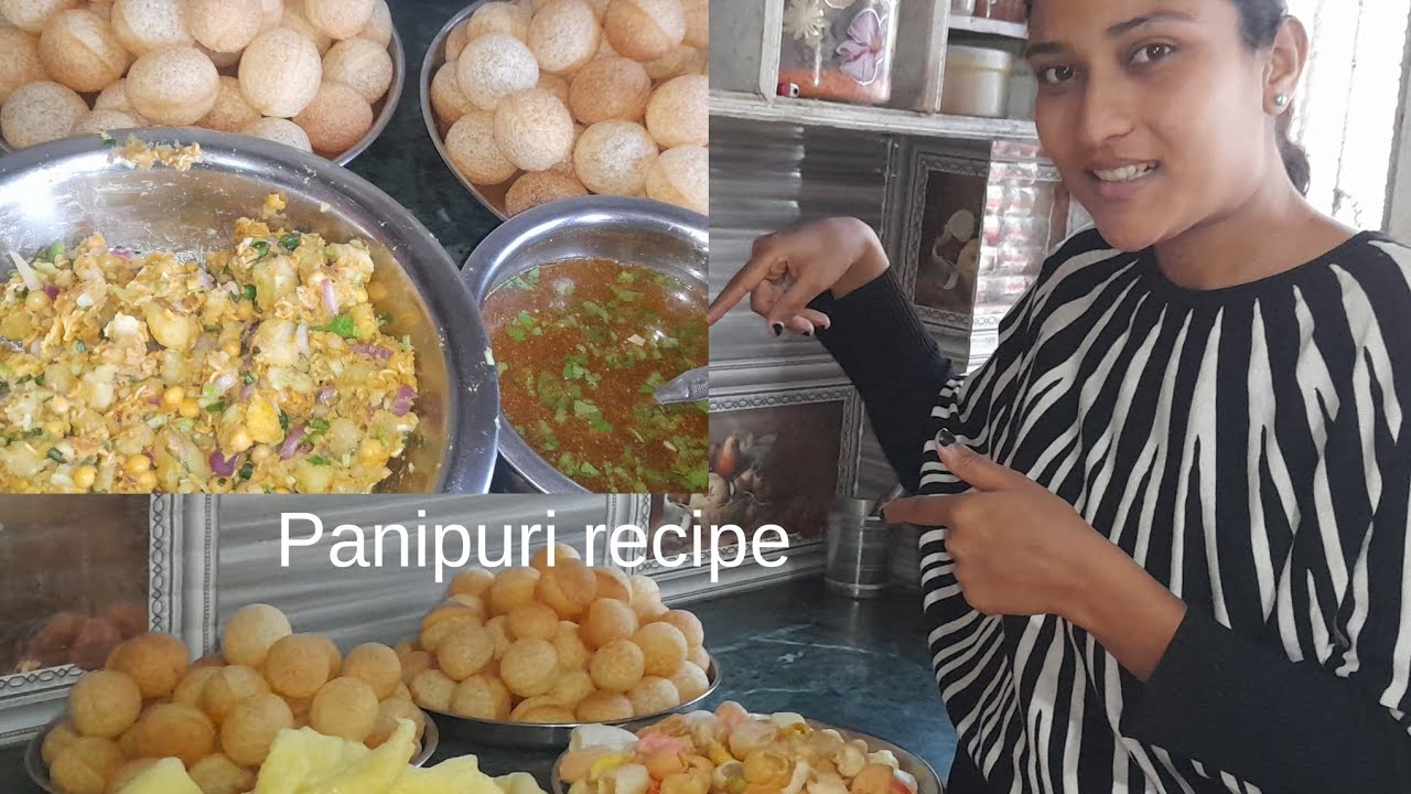 pani puri recipe at home | golgappa stuffing recipe | spicy pani puri | cooking video - YouTube