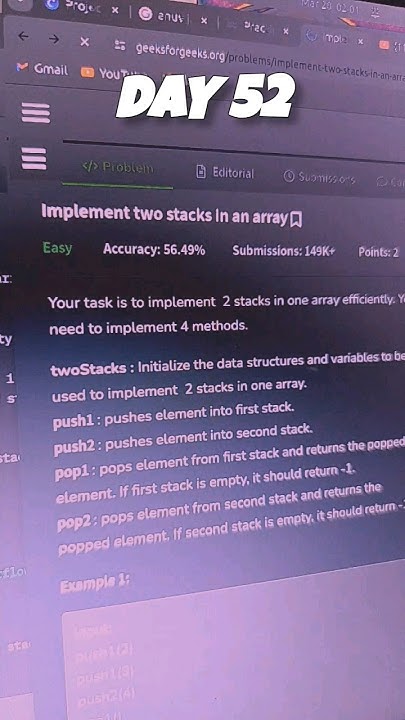 Day - 52 /75 || #codingchallenge #75hardchallenge #java #dsa - YouTube