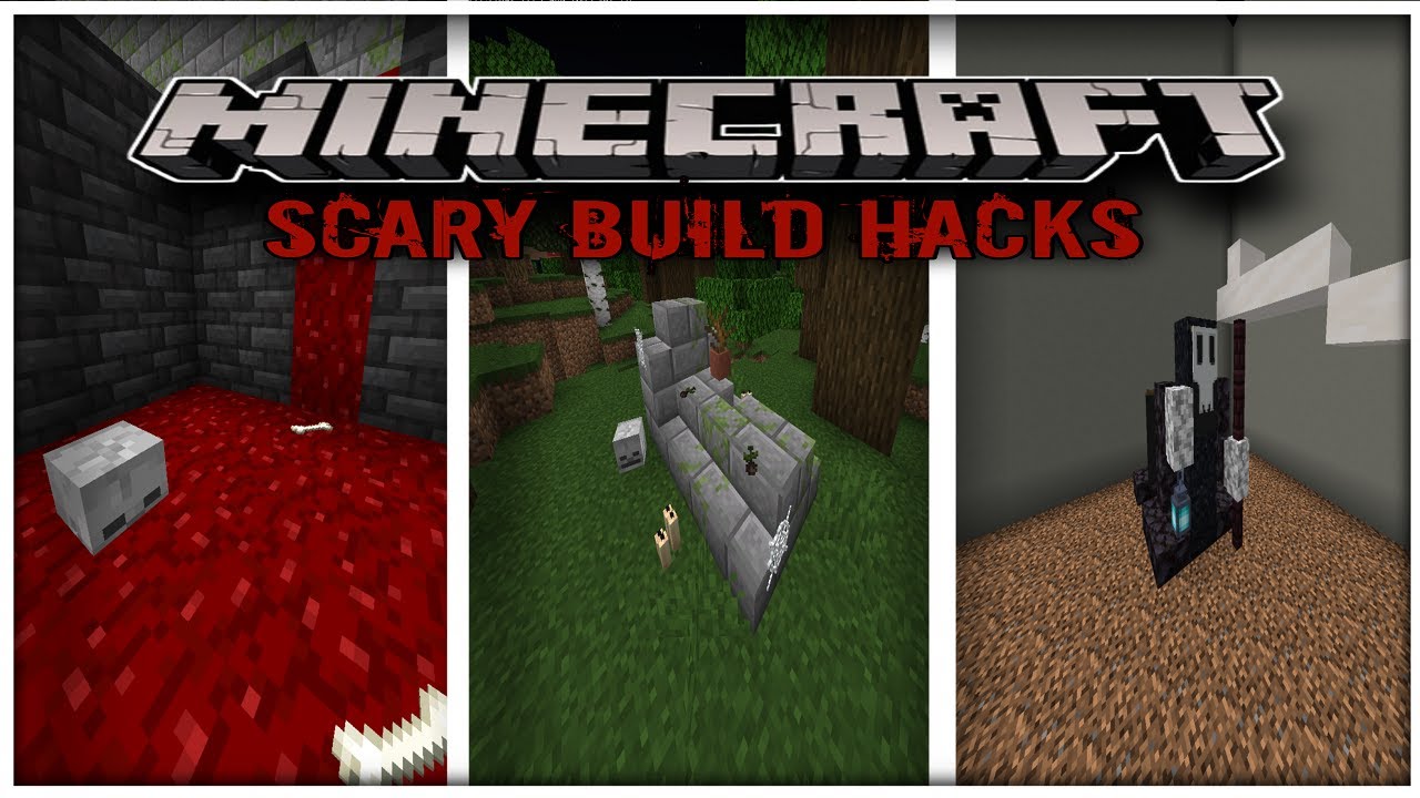 Minecraft 5 Scary Build Hacks! #minecraft #minecraftbuildhacks #viral # ...
