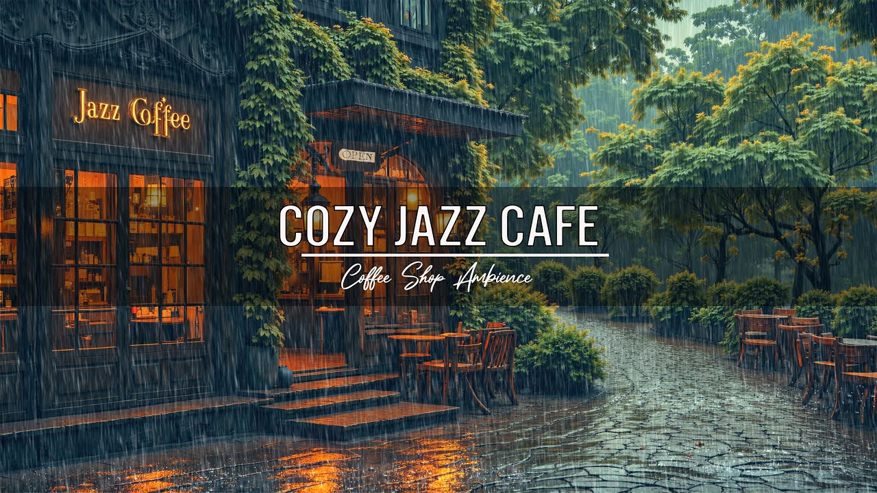Cozy Jazz Cafe | Smooth Jazz and Rain Sounds for a Peaceful Ambience ...
