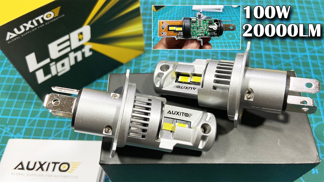 Auxito 100W H4 LED Headlight 2022 upgraded Version 20000LM 6500K ...