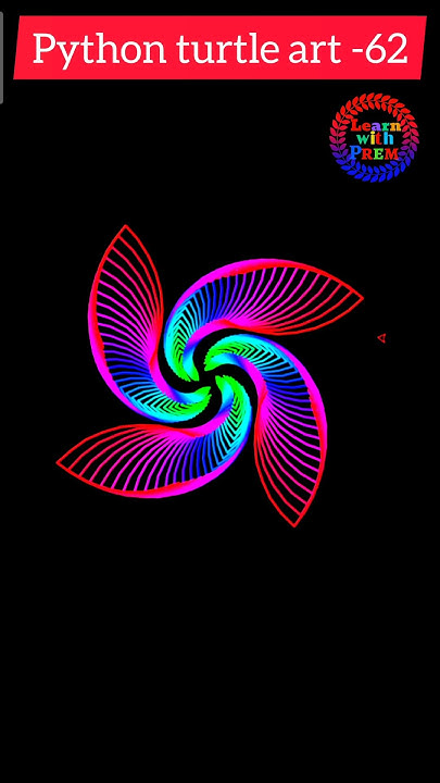 How to create python turtle design 🥰🥰 in vscode or Pydroid3 app #shorts #coding #pythonturtle ...