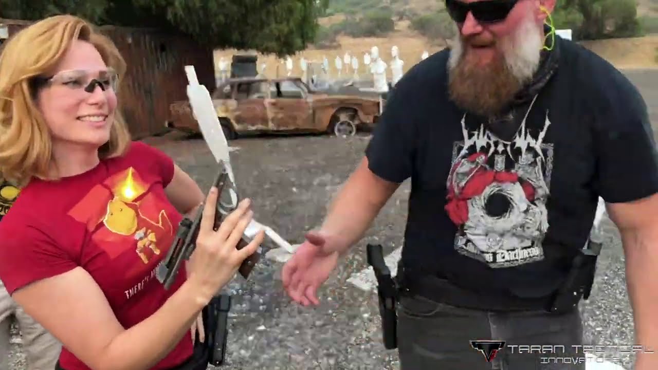 Elizabeth Keller shoots Josh Barnett's 44 Auto Mag from Sudden Impact ...