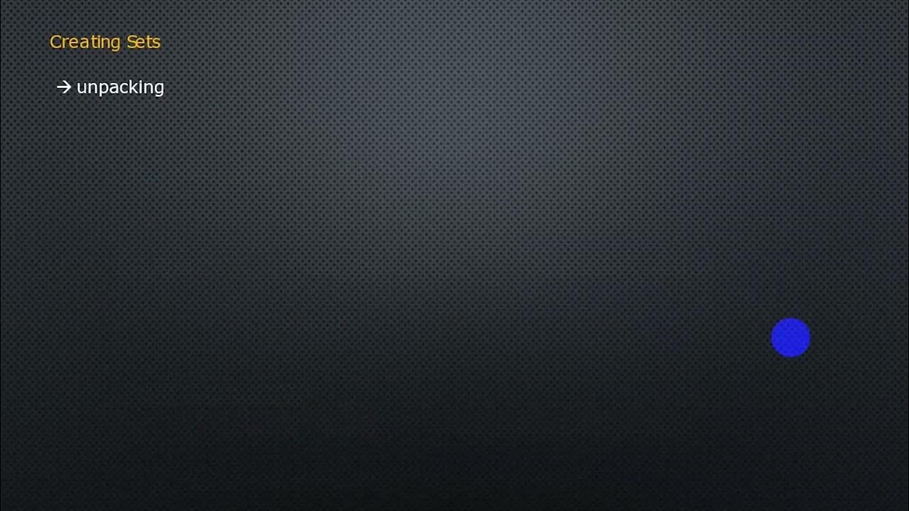 P3 EP27 Creating Sets Lecture for Python 3 Deep Dive - YouTube