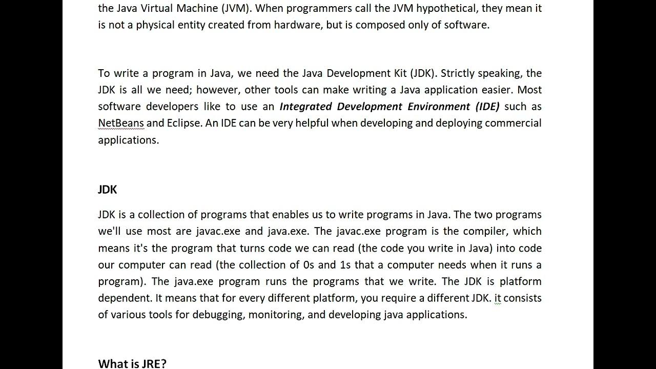 java virtual machine and jdk and jre definition hindi - YouTube