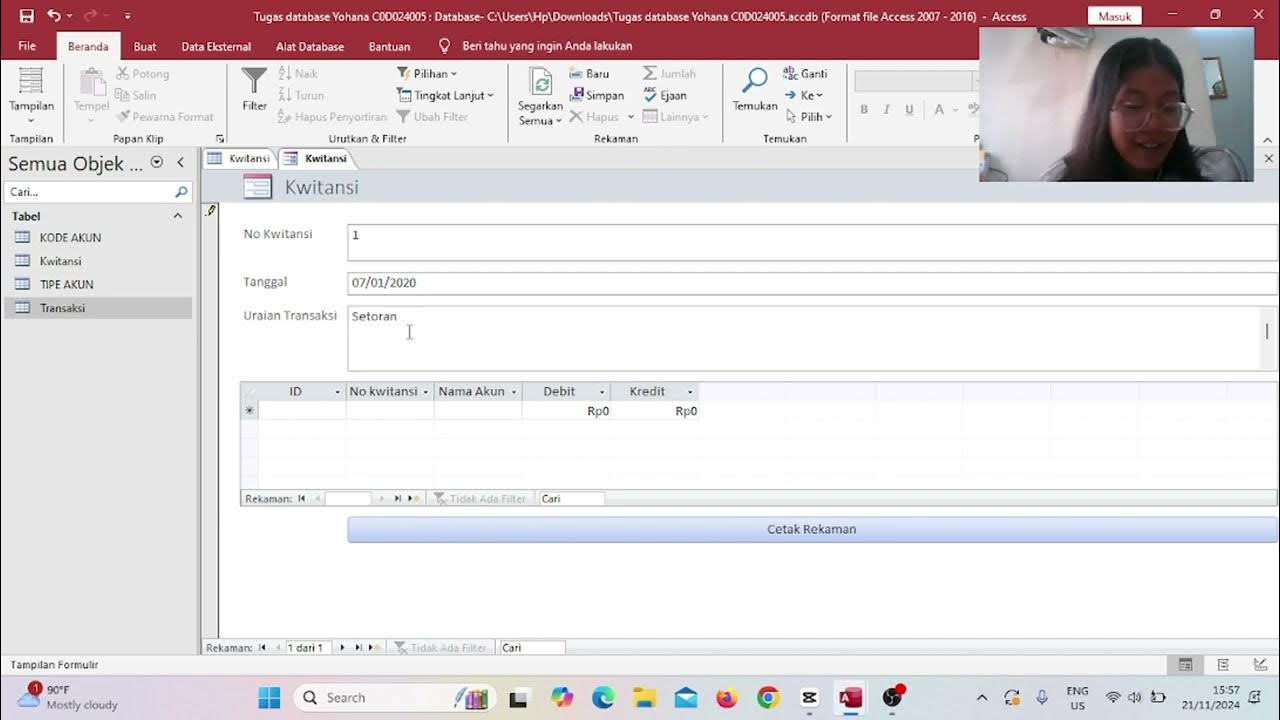 TUGAS DATABASE LAPORAN AKUNTANSI DENGAN MS ACCESS - YouTube