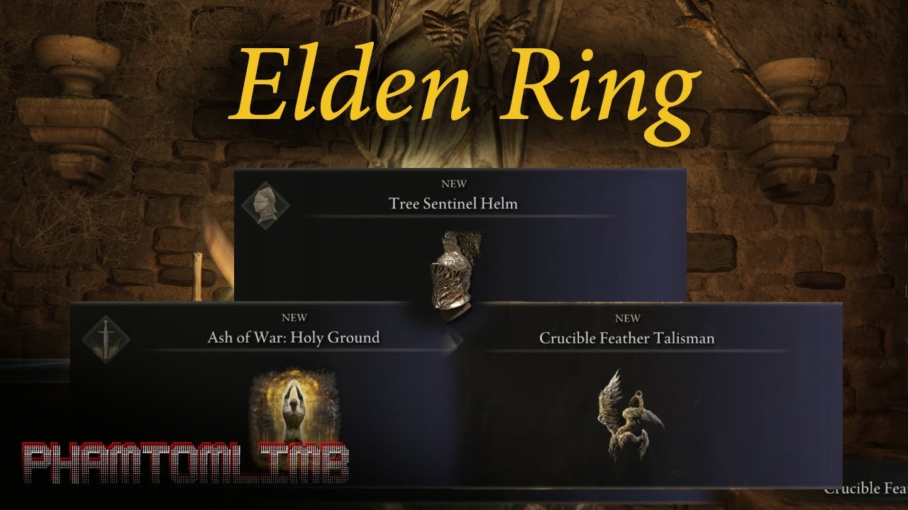 Elden Ring: Crucible Feather Talisman, Holy Ground Ash of War & Tree ...
