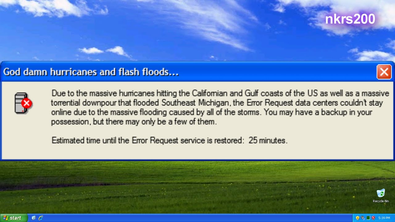 Flash Flooding ruins Sam's Servers | Microsoft Sam reads Funny Windows ...