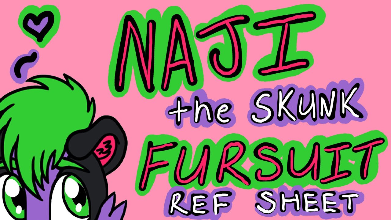 Fursuit Ref Sheet: Naji the Skunk - YouTube