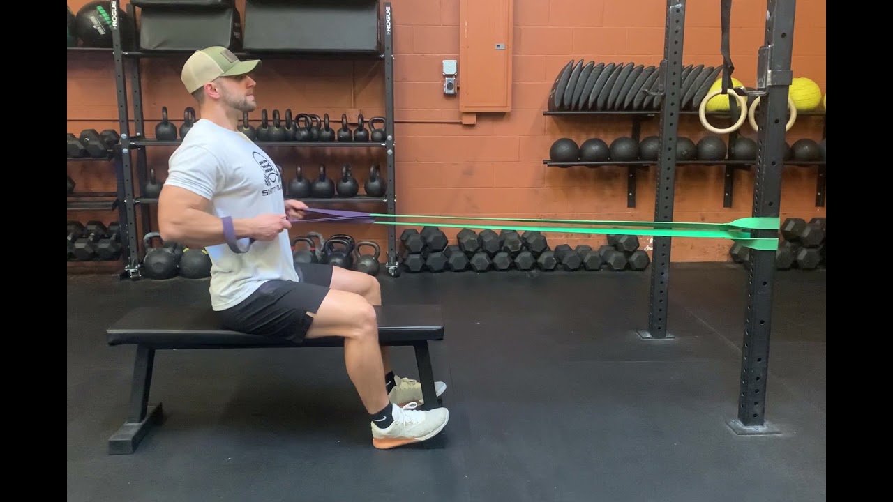 Seated Double Banded Neutral Grip Row - YouTube