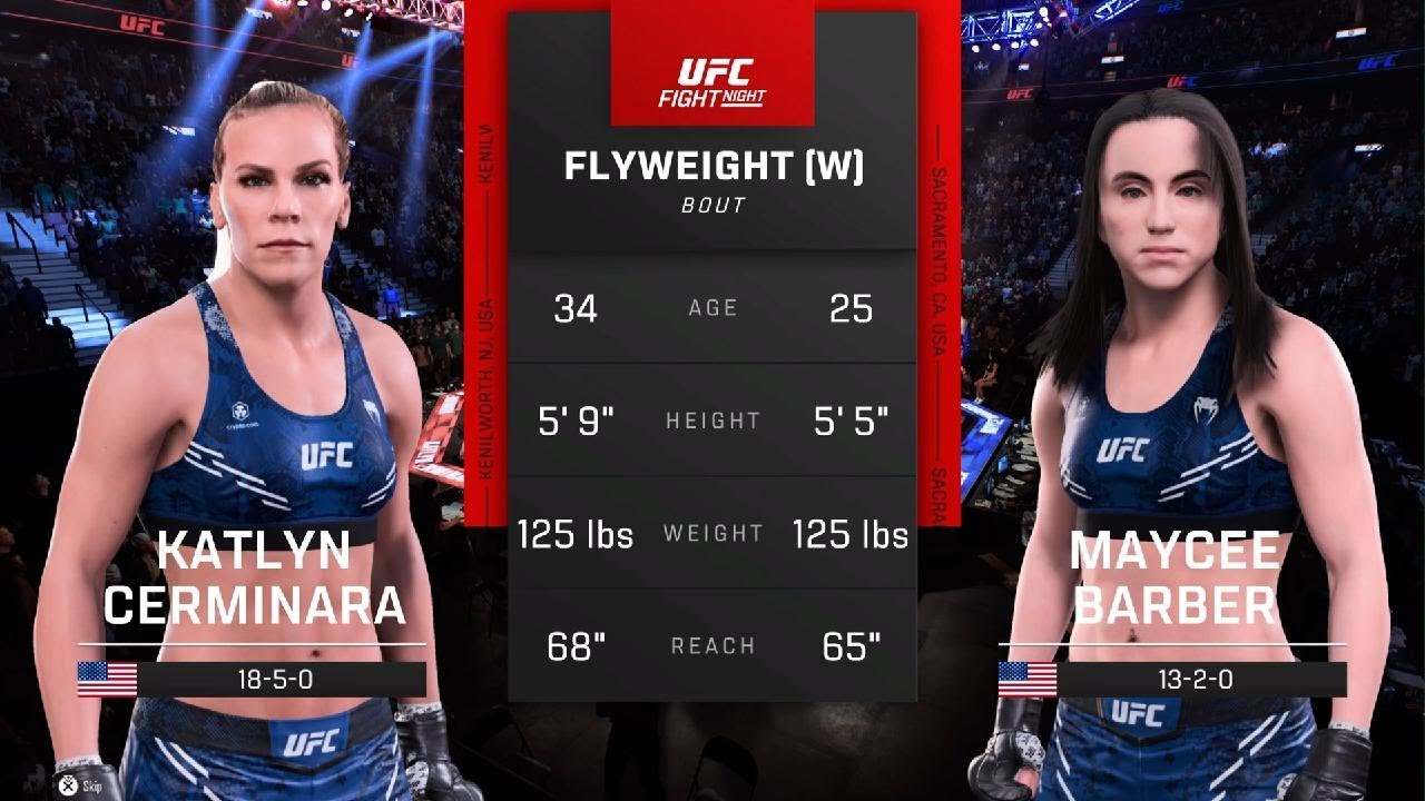 UFC 299 Katlyn Cerminara vs Maycee Barber simulation - YouTube
