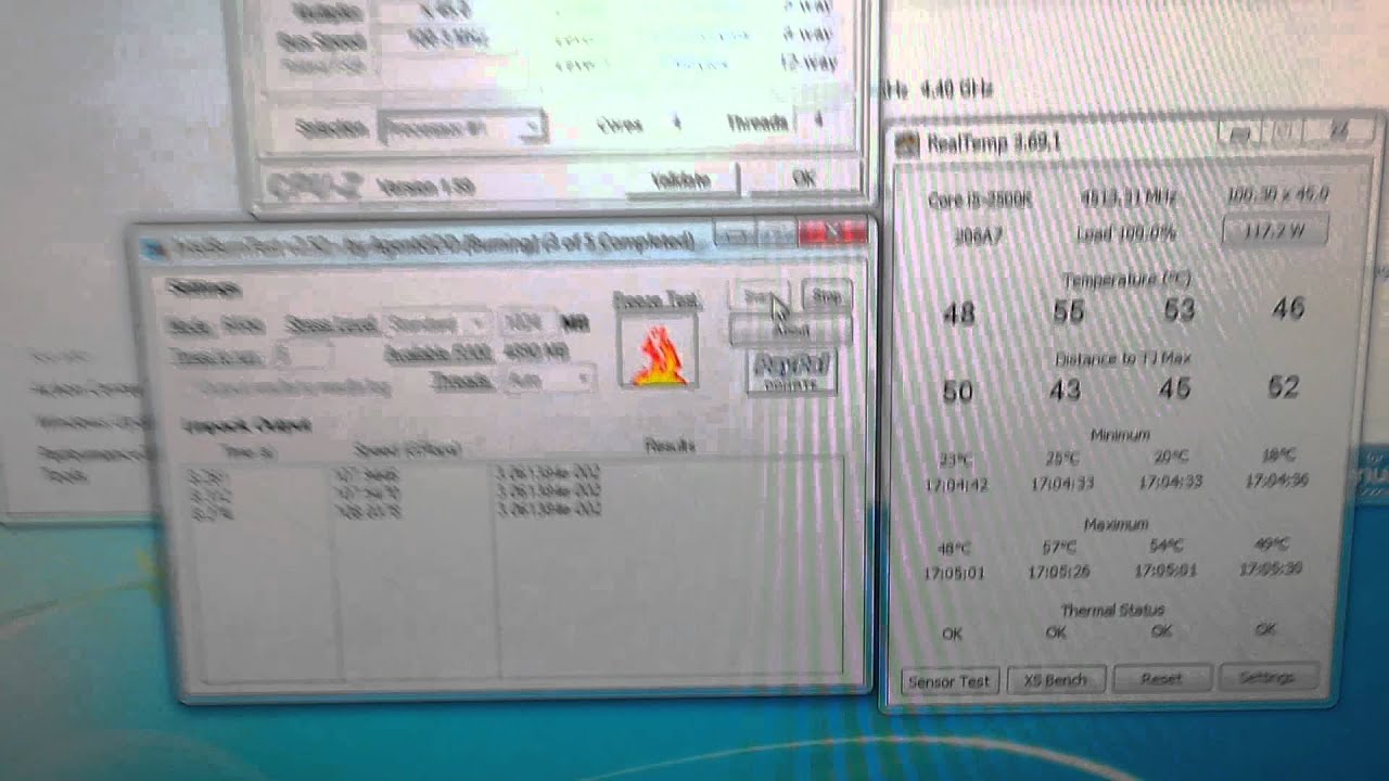 H80 intel burn test 2500k @ 4.5Ghz - YouTube