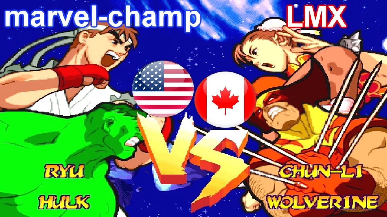 Marvel Super Heroes Vs. Street Fighter - marvel-champ vs LMX FT10 - YouTube