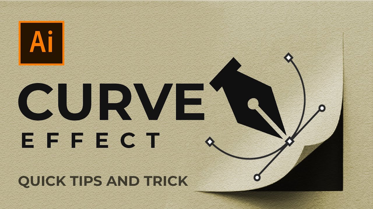 Adobe Illustrator Tutorials Paper curve Effect - YouTube
