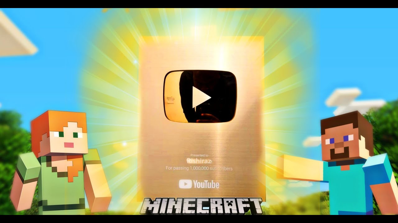 How to build 1 MILLION GOLDEN PLAY BUTTON IN MINECRAFT !!!??😮 - YouTube
