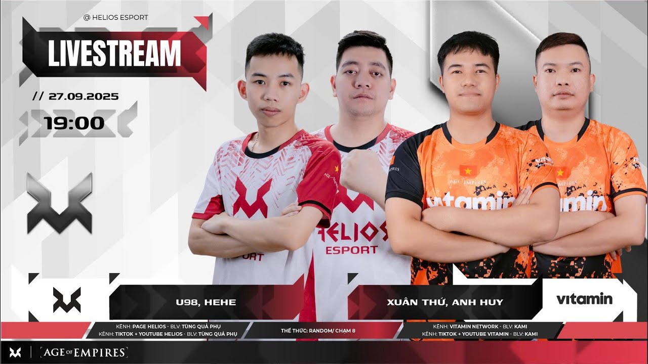Trực Tiếp | 2vs2 Random | Team Helios Esports vs Vitamin Network | Ngày ...