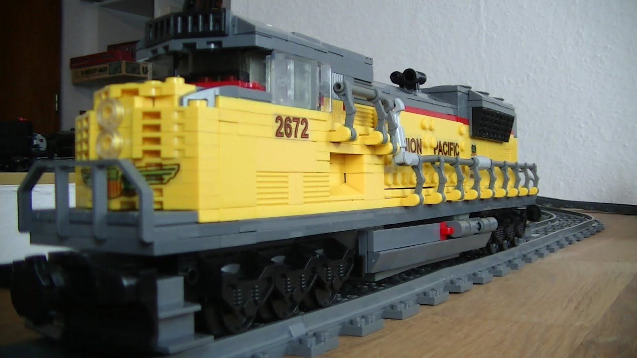 Das Gegenstück zur Bluebrixx GE SD44AC: Mein MOC der EMD SD90MAC - YouTube