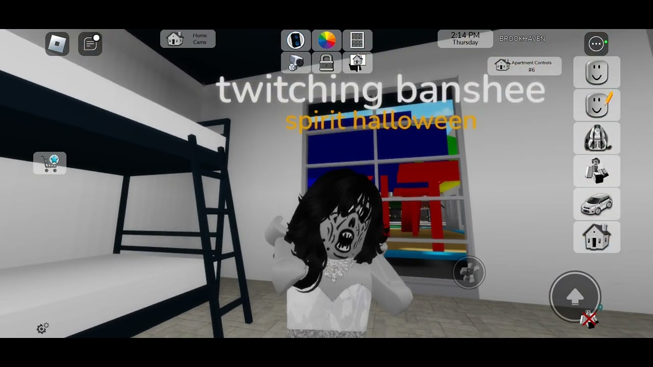 Spirit halloween twitching banshee roblox brookhaven - YouTube