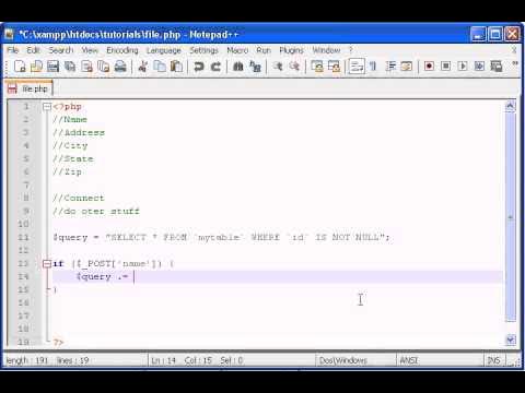 Dynamic Queries with MySQL Prepared Statements and PHP - YouTube
