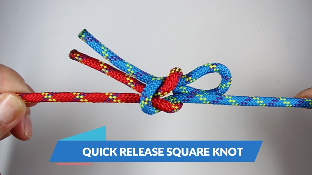 How To Tie A Quick Release Square Knot - YouTube