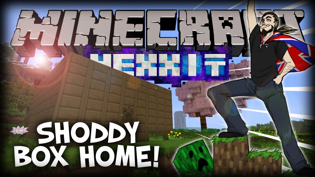 SHODDY WOODEN BOX HOUSE! - Minecraft: Hexxit Modpack Survival (Part 2 ...