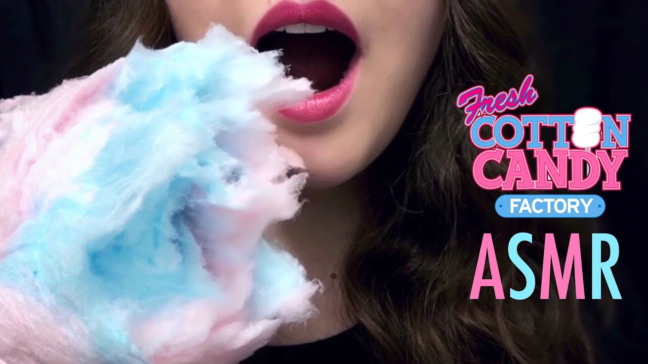 ASMR Cotton Candy ~ Soft Relaxing Eating Sounds - YouTube