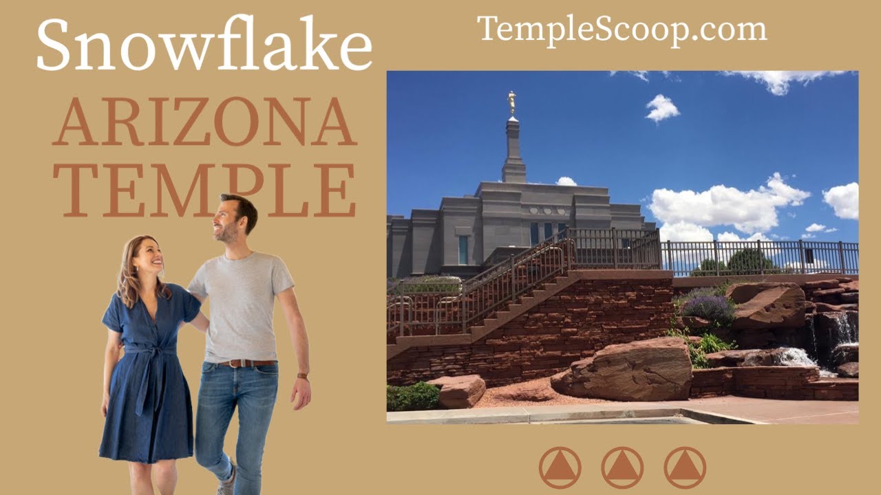 Snowflake Arizona Temple on an autumn dusk day by drone on December 19 ...