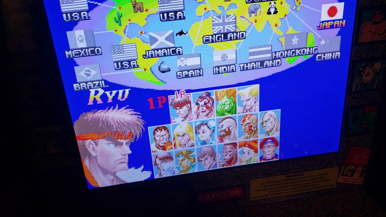 SF2 Arcade1Up upgraded with NOS Happ Controls Ultimate Joystick - YouTube